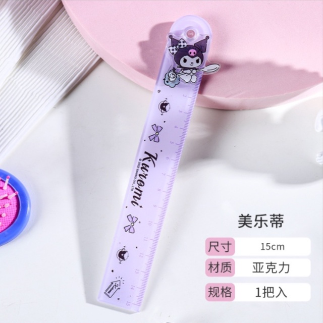Sanrio creative fun ruler Cinnamoroll straight ruler kuromi acrylic ...