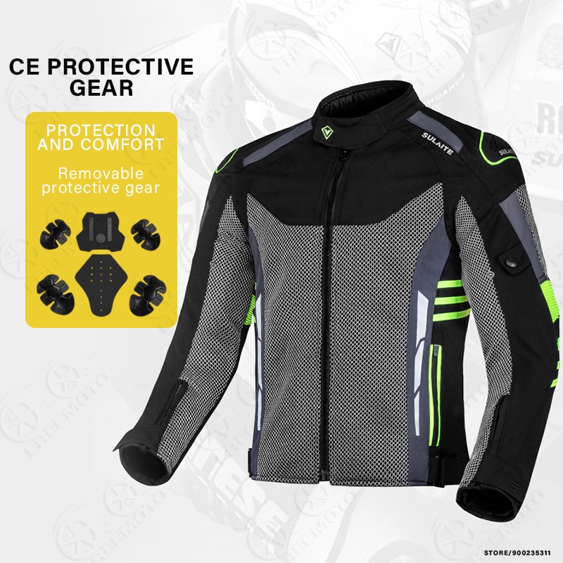 SULAITE Motorcycle Jacket Breathable Motocross Jacket Chaqueta Moto ...