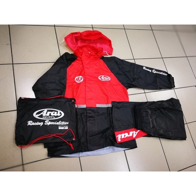 ARAI RAINCOAT RAINSUIT QUALITY BENELLI YAMAHA HONDA BAJU HUJAN XDOT ...