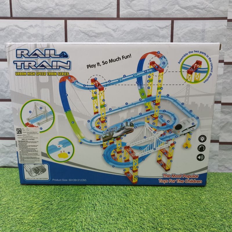 High SPEED TRAIN RAIL TRAIN TOY SET CONTENTS 105 PCS - MRT TRAIN SET ...