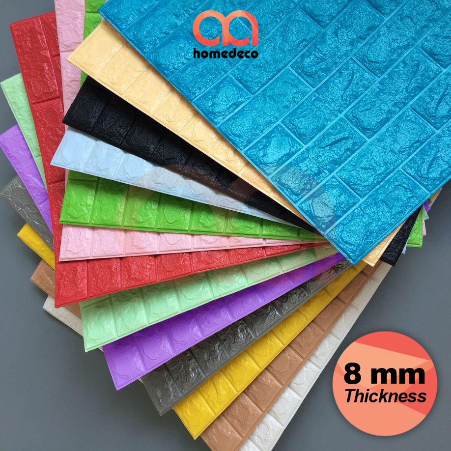 8mm TEBAL 3D WALLPAPER 70x77cm Brick Design HIGH QUALITY [READY STOCK ...
