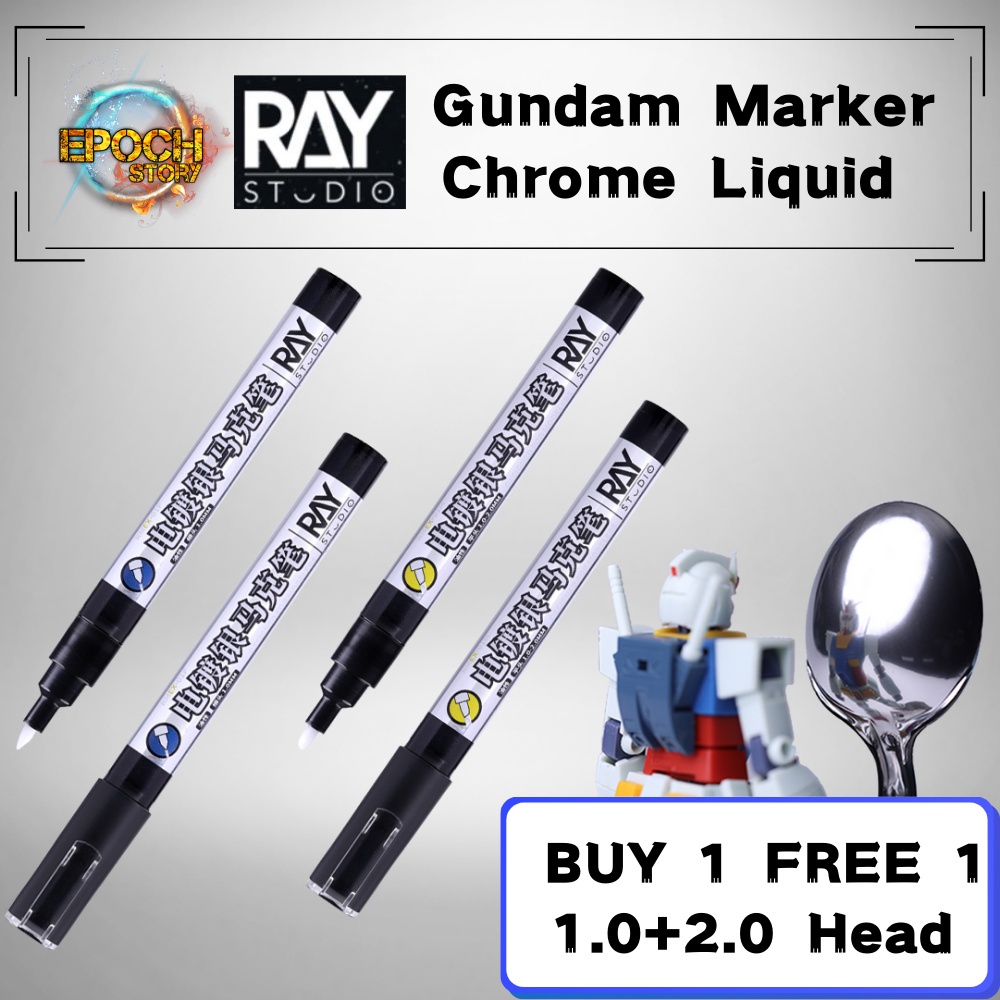 Ray Studio Gundam Marker Chrome Liquid tool 1.0+2.0 Head | Shopee Malaysia