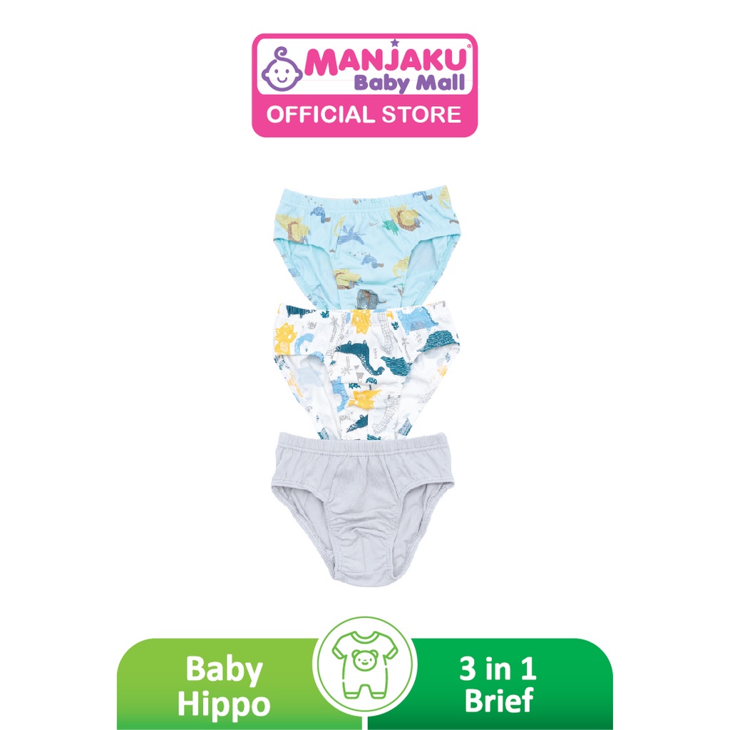 Baby Hippo Boy Basic Collection 3 in 1 Brief - Dinosaurs (HAB1121-19008 ...