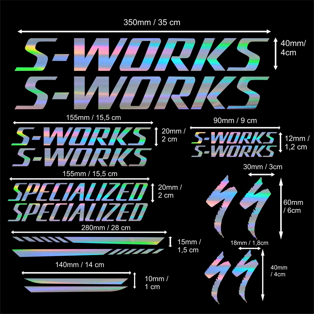 S-works Decal sticker SPECIALIZED bicycle cutting sticker | Shopee Malaysia