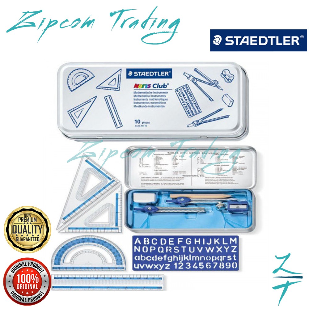 STAEDTLER Mathematical Instruments Geometry Stationery Math Set 557-10 ...
