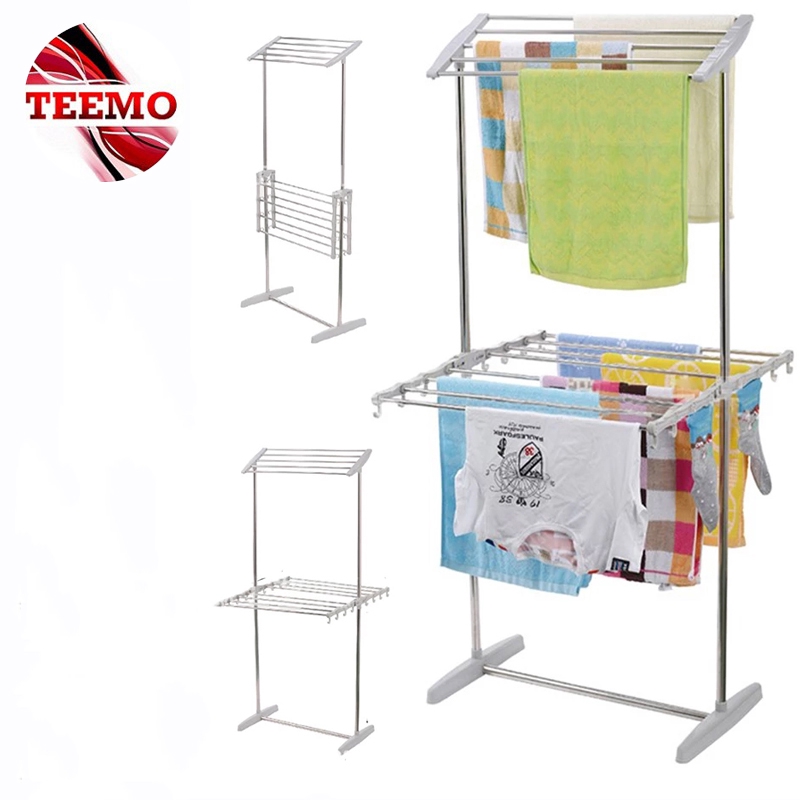 Teemo Premier Folding Clothes Drying Rack Two Layer Folding Plastic ...
