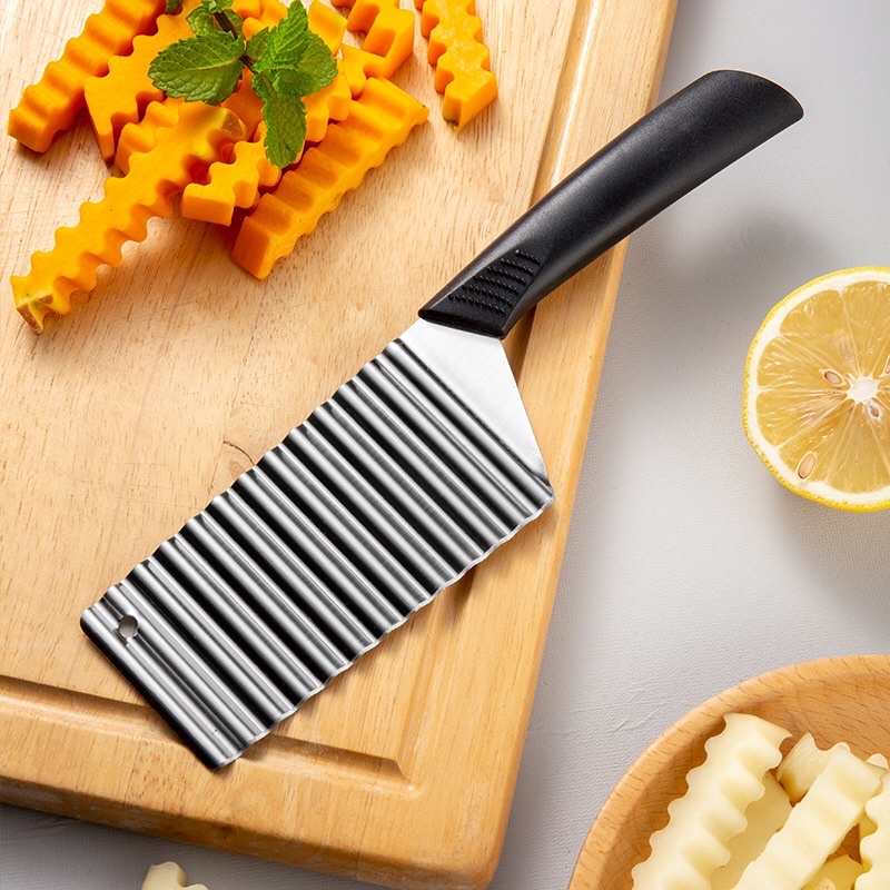 High Quality Wavy stainless steel french fries knife potato grid slicer ...