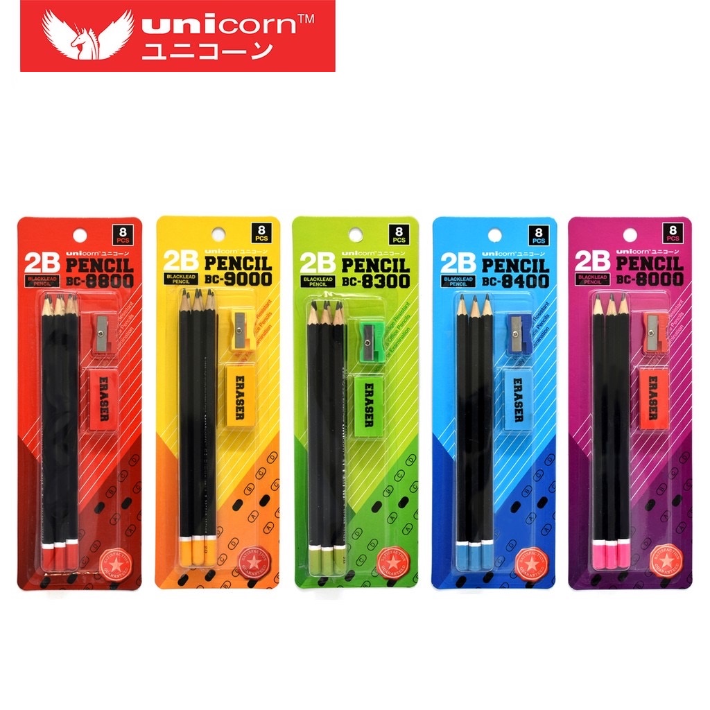 Unicorn 2B Pencil Set (Random Pick) | Shopee Malaysia