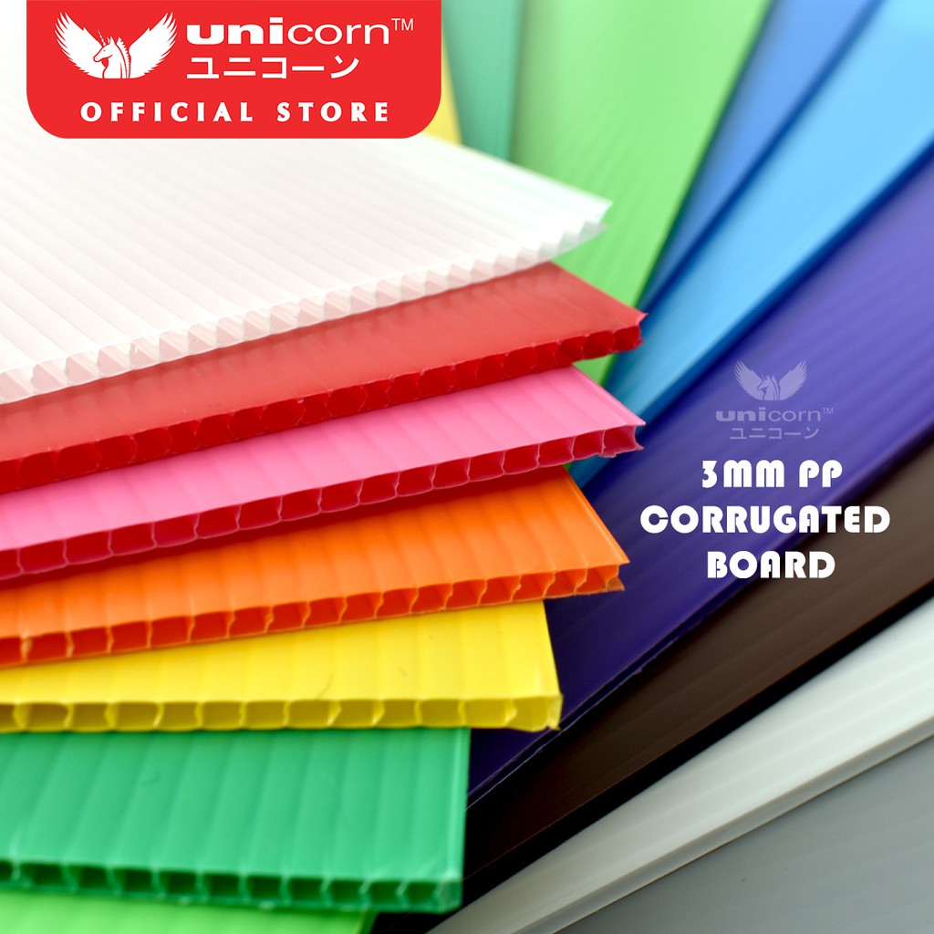 Unicorn Thick Polypropylene PP Corrugated Cardboard (10 Pcs x 64cm x ...