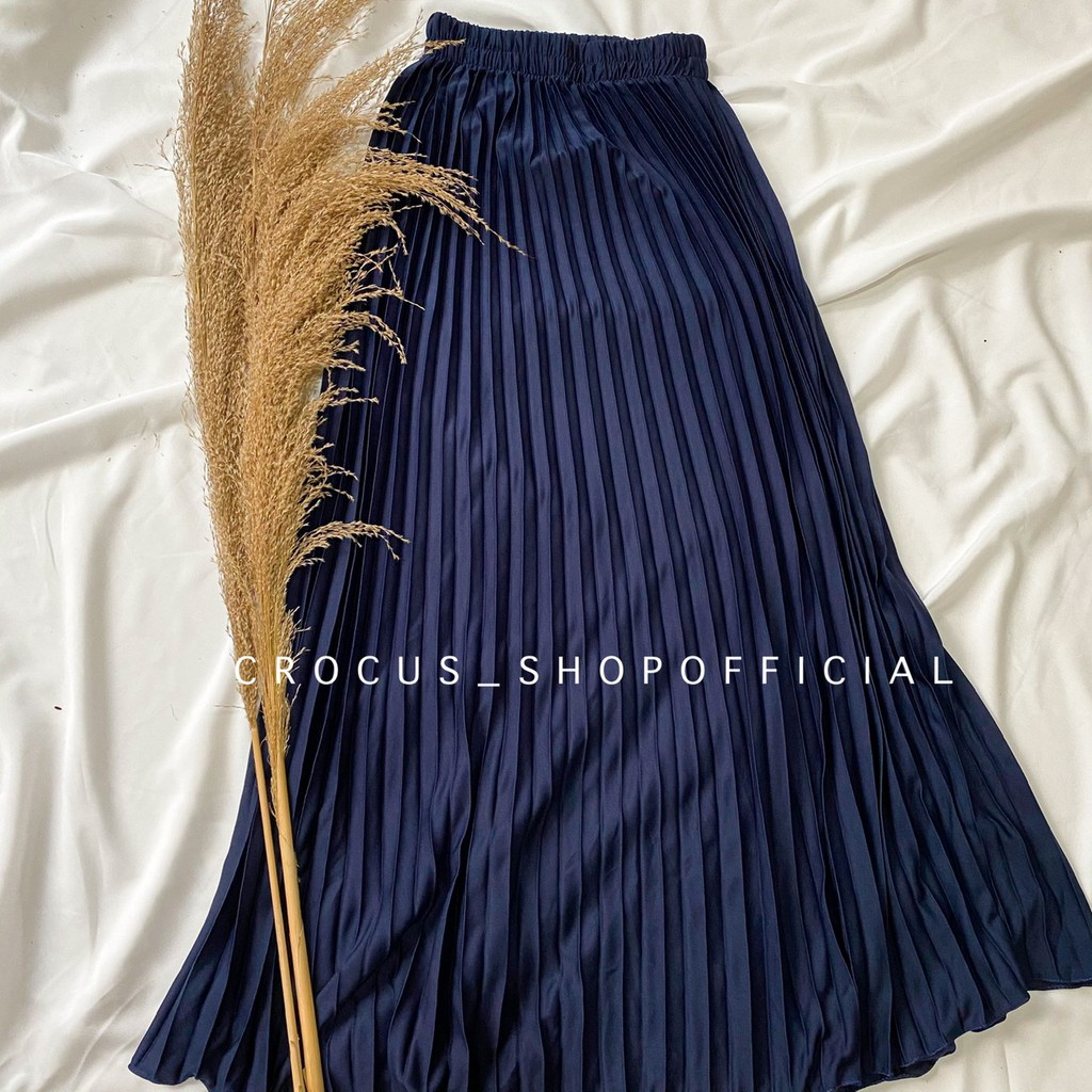 Hyget 256 PREMIUM HYGET Pleated FLARE SKIRT FLOWY FREXA | Shopee Malaysia