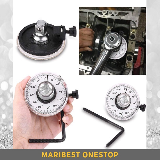 1/2” Inch Dr Adjustable Angular Torque Angle Gauge 360 Degree | Shopee ...