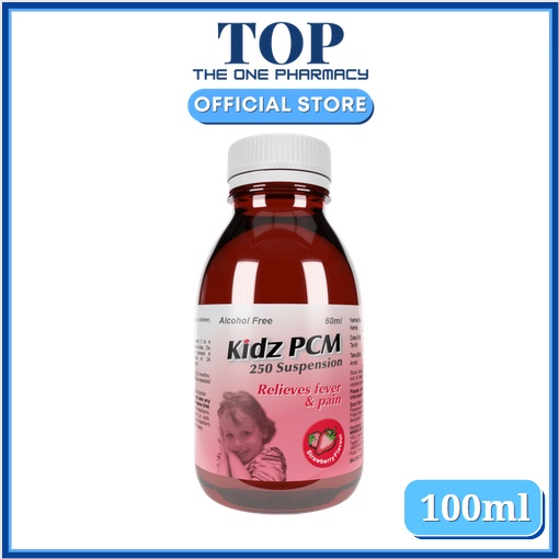 Kidz PCM 250 Suspension Paracetamol Syrup (Strawberry) -100ml | Shopee ...