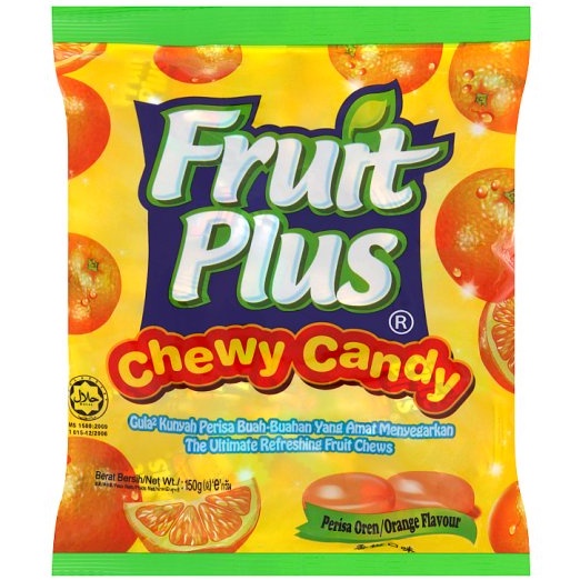 Fruit Plus Chewy Candy 150g (Blackcurrant/Green Apple/Strawberry/Orange ...