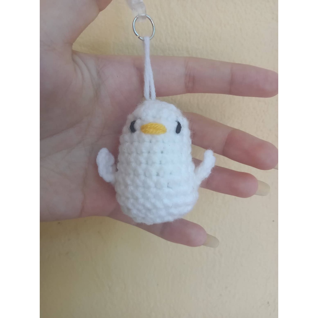[Handmade] Cute animal-shaped wool keychain Handmade crochet duck wool ...