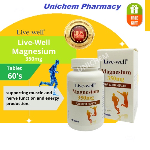 Live-well Magnesium 350mg 60's [Exp11/2025] | Shopee Malaysia