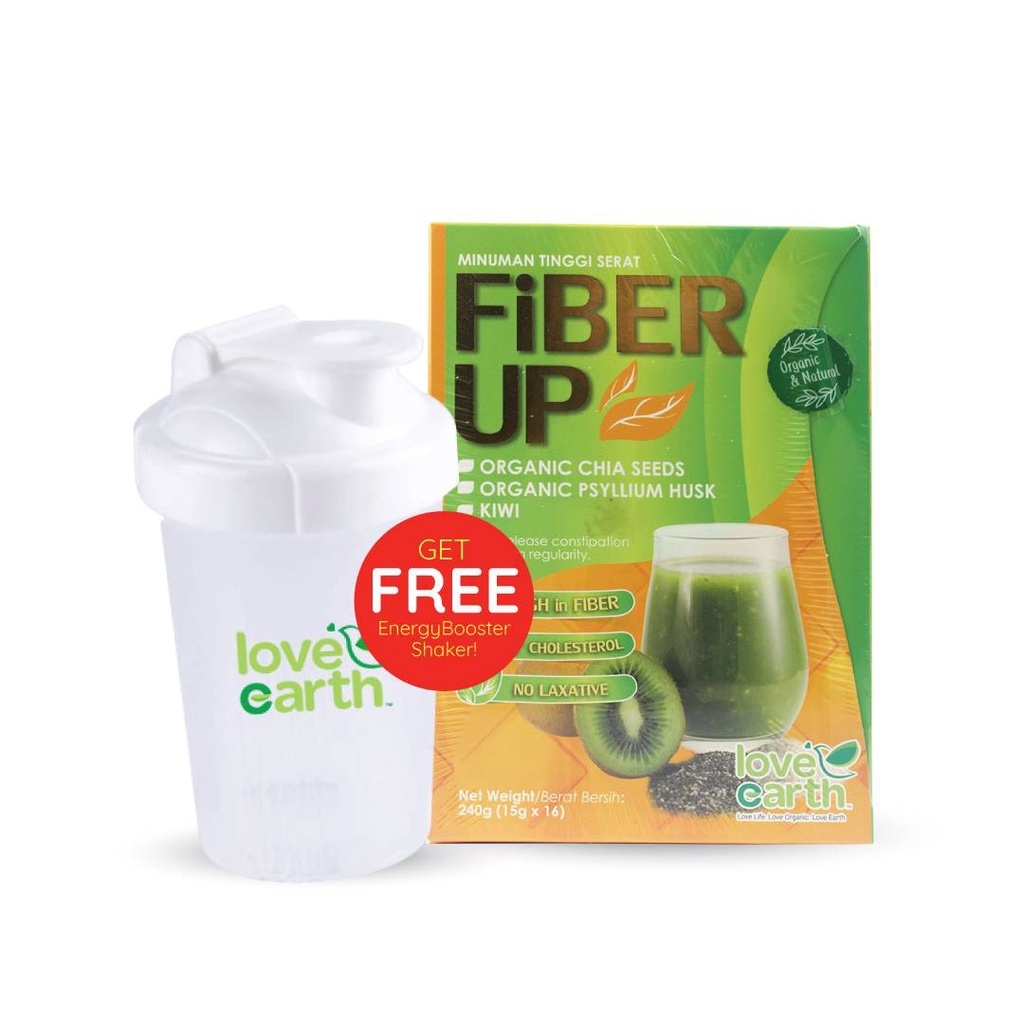 Love Earth Fiber Up 15g X 16 Sachet FOC Love Earth Exclusive Shaker | Shopee Malaysia