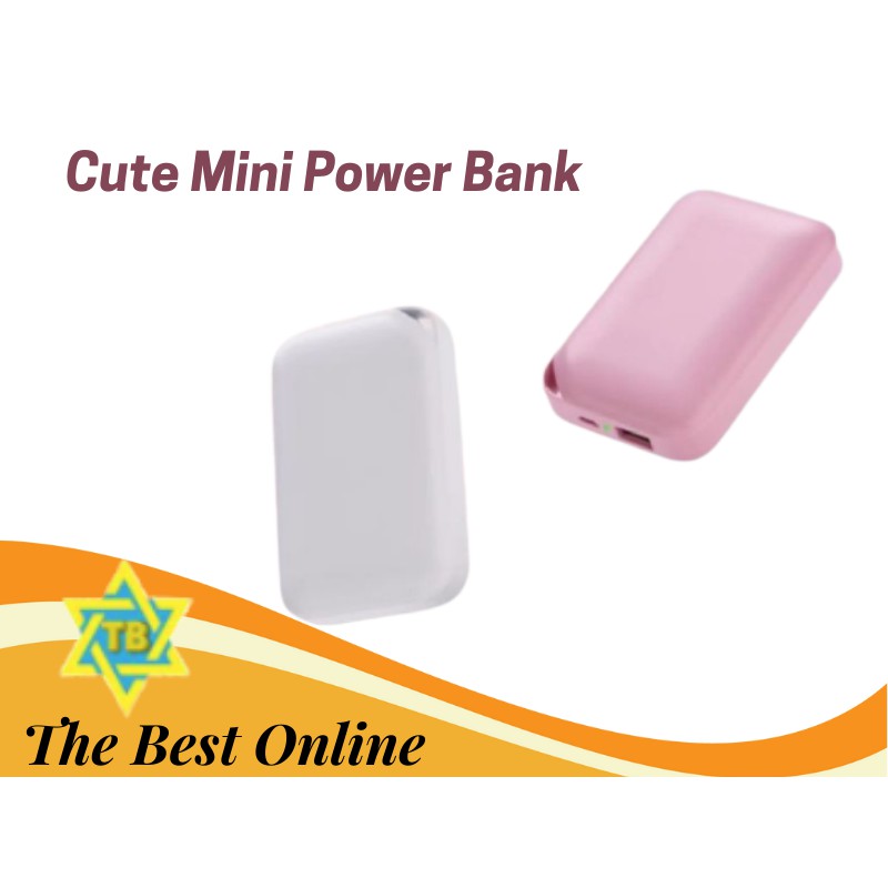 Cute Mini Power Bank 5000mah Power Bank Ready Stock Portable Small Size ...