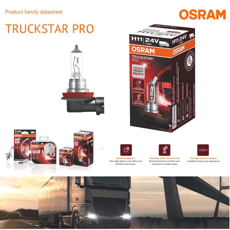 64216TSP OSR Osram H11 24V 70W PGJ19-2 Truckstar Pro | Shopee Malaysia