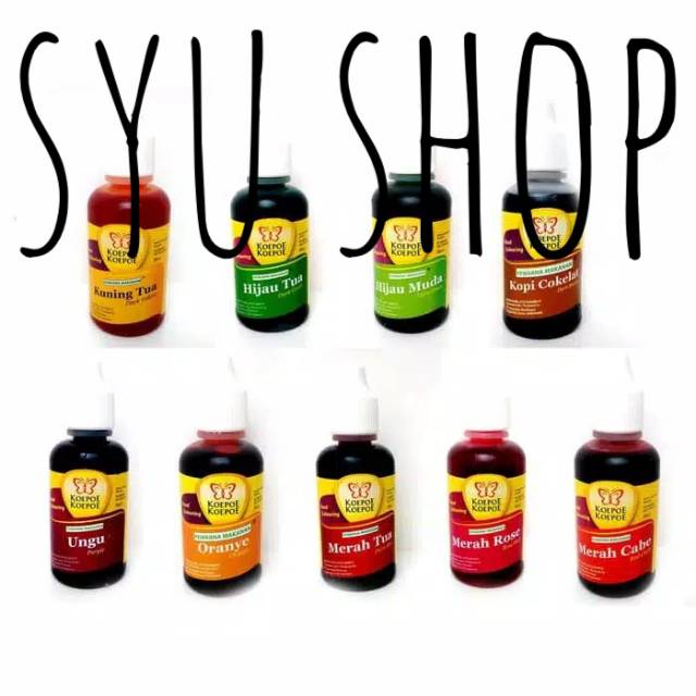 MERAH UNGU Koepoe butterfly liquid food coloring 30 ml red rose dark ...