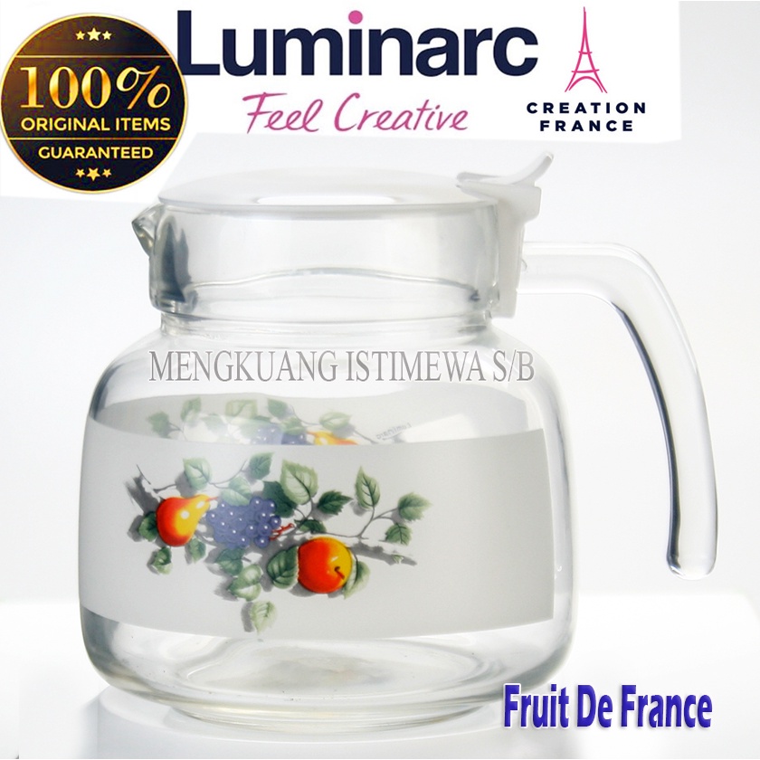 Luminarc 1.4L Heat Resistant SODO Glass Teko Teapot / Coffee Pot / Hot Beverage / Plain White ...