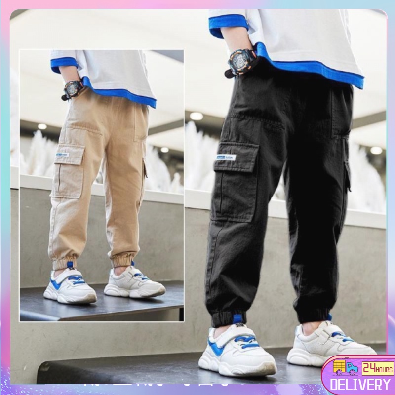 🔥Ready Stock🔥Seluar Budak Lelaki Cozy Casual Cargo Pants Kids 3-14 ...