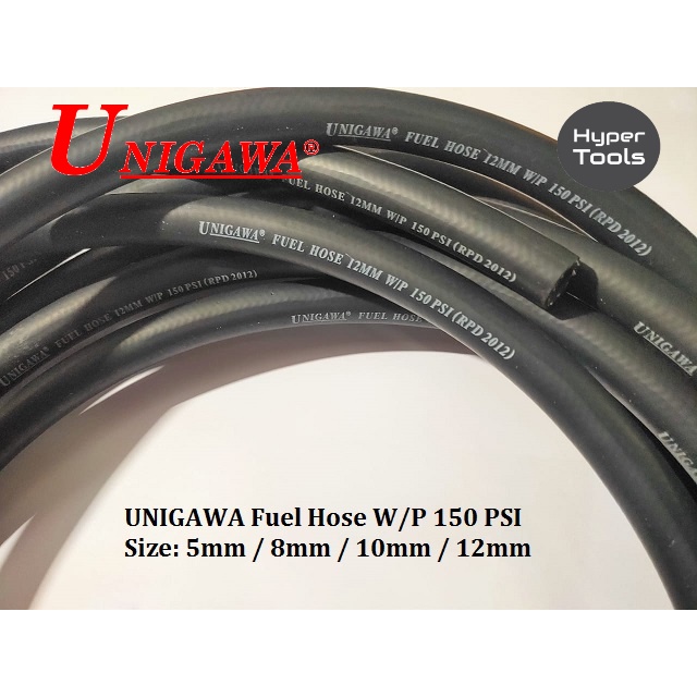 UNIGAWA Fuel Hose W/P 150 PSI - Size: 5mm / 8mm / 10mm / 12mm | Shopee Malaysia