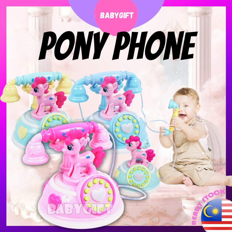 BABYGIFT My Little Pony Music Telephone Toys Pretend Play for Girls ...