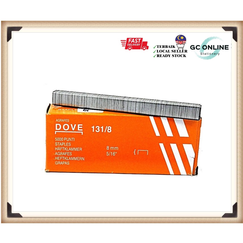 Dovr Staples 131/8 131/6 – 5/16″ 8mm / 6mm Staples | Shopee Malaysia
