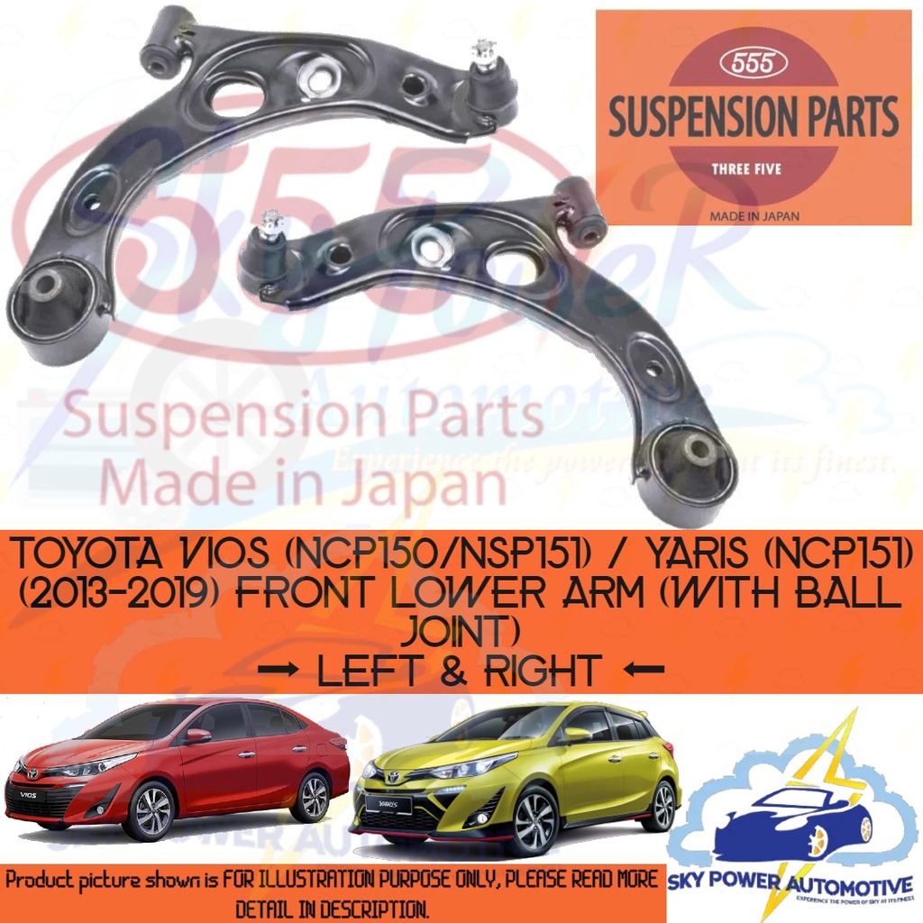 TOYOTA VIOS NCP150 NSP151 / YARIS NCP151 (2013-2019) 555 BRAND LOWER ...
