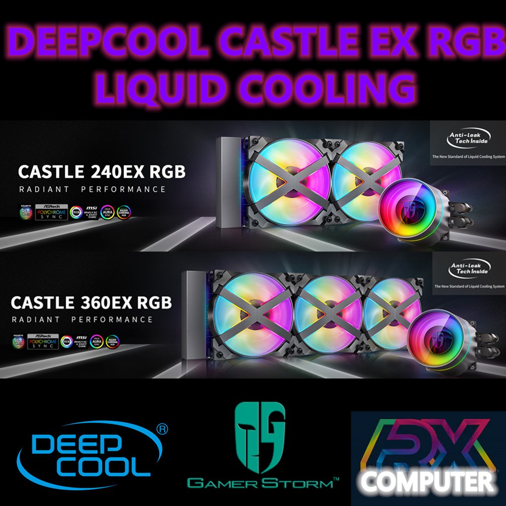 DEEPCOOL GAMER STORM CASTLE 240 EX/360 EX /360 EX RGB ALL IN ONE CPU ...
