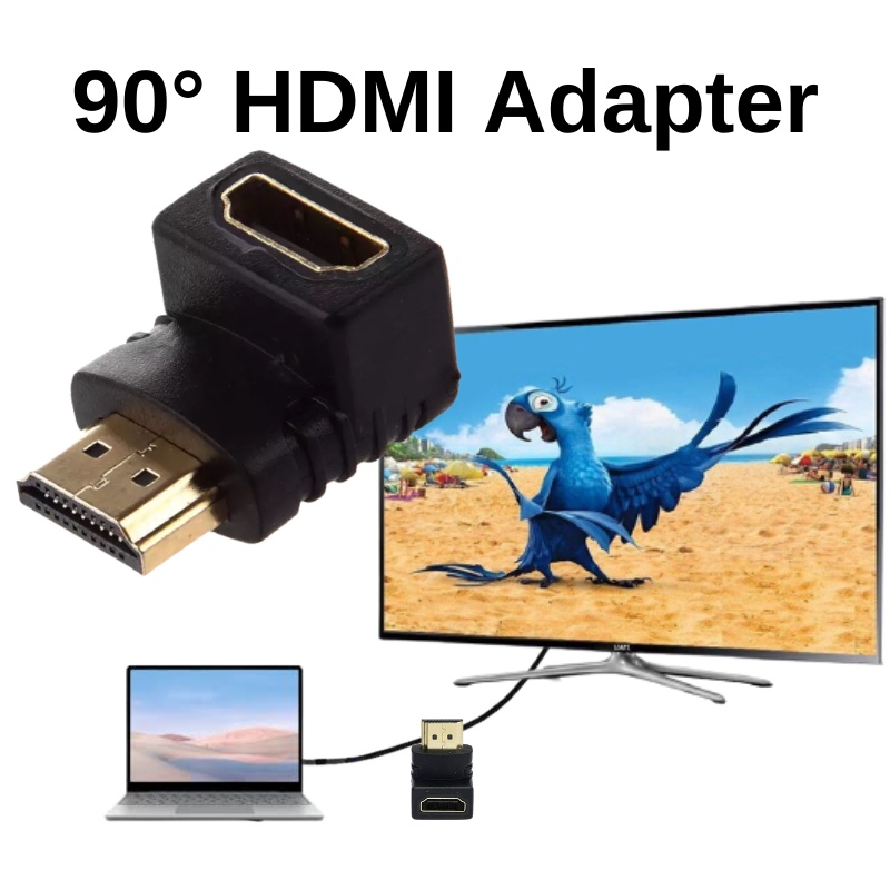 🌟READYSTOCK🌟 HDMI 90 degree Right Angle L shaped Extender Connector ...