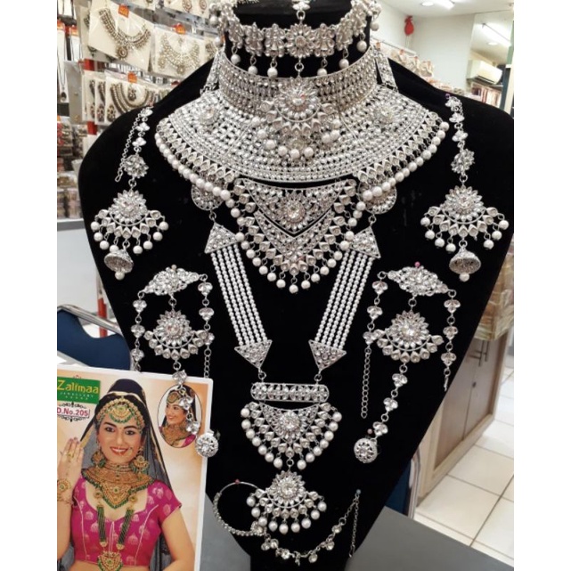 Latest silver bridal set/bridal set/bridal set/Indian bridal set/Indian ...