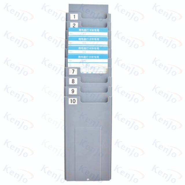 10 COLUMN PUNCH CARD HOLDER / PUNCH CARD RACK / TIME RECORDER RACK 10 ...