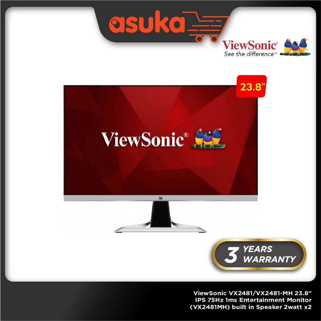 ViewSonic VX2481/VX2481-MH 23.8" IPS 75Hz 1ms Entertainment Monitor ...