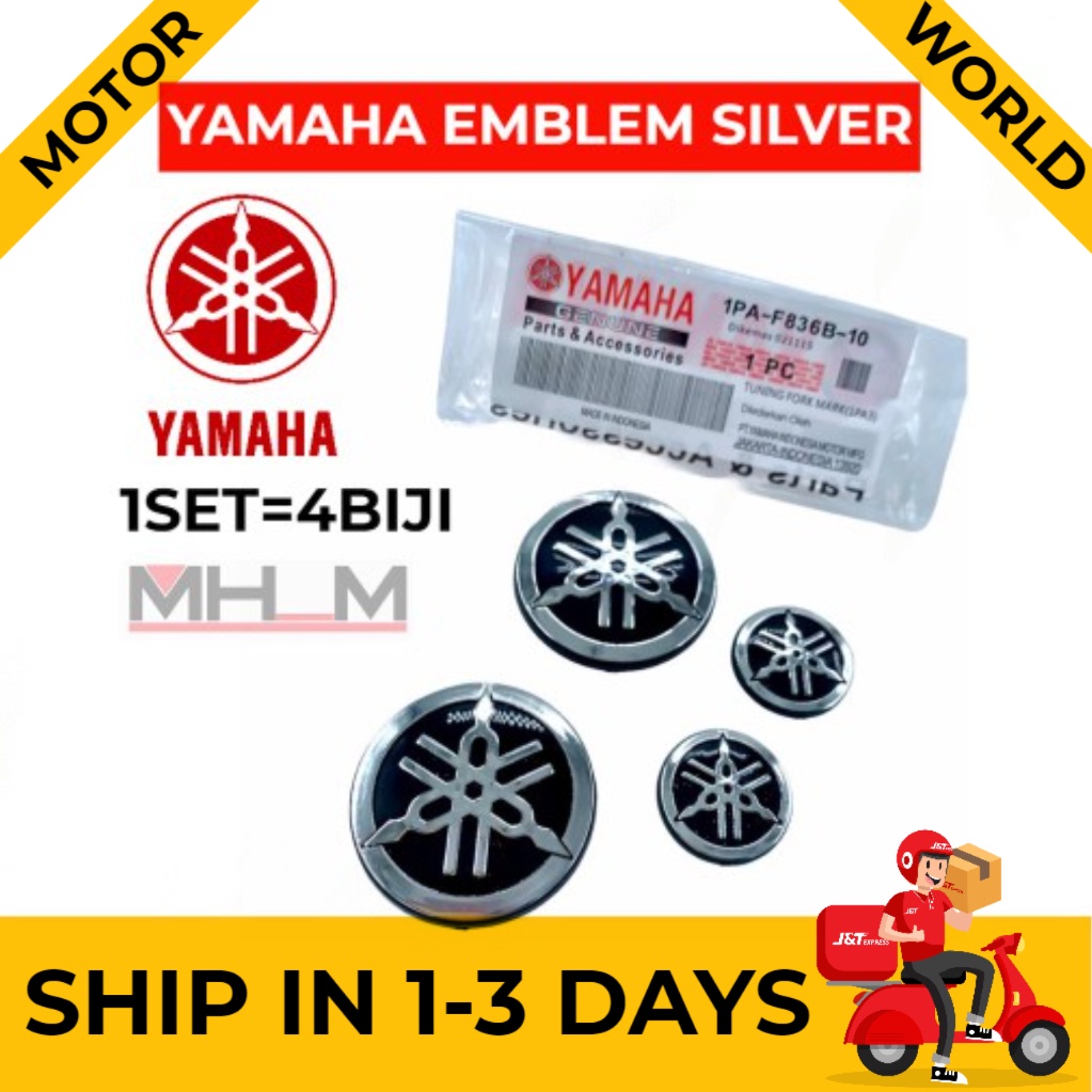 4PCS Emblem Yamaha / YAMAHA LOGO YAMAHA 3D LOGO STICKER / YAMAHA EMBLEM ...