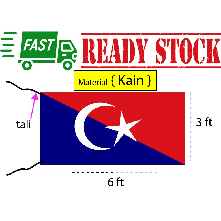 READY STOK!! Fabric Cotton BENDERA JOHOR BAHRU FLAG | Shopee Malaysia