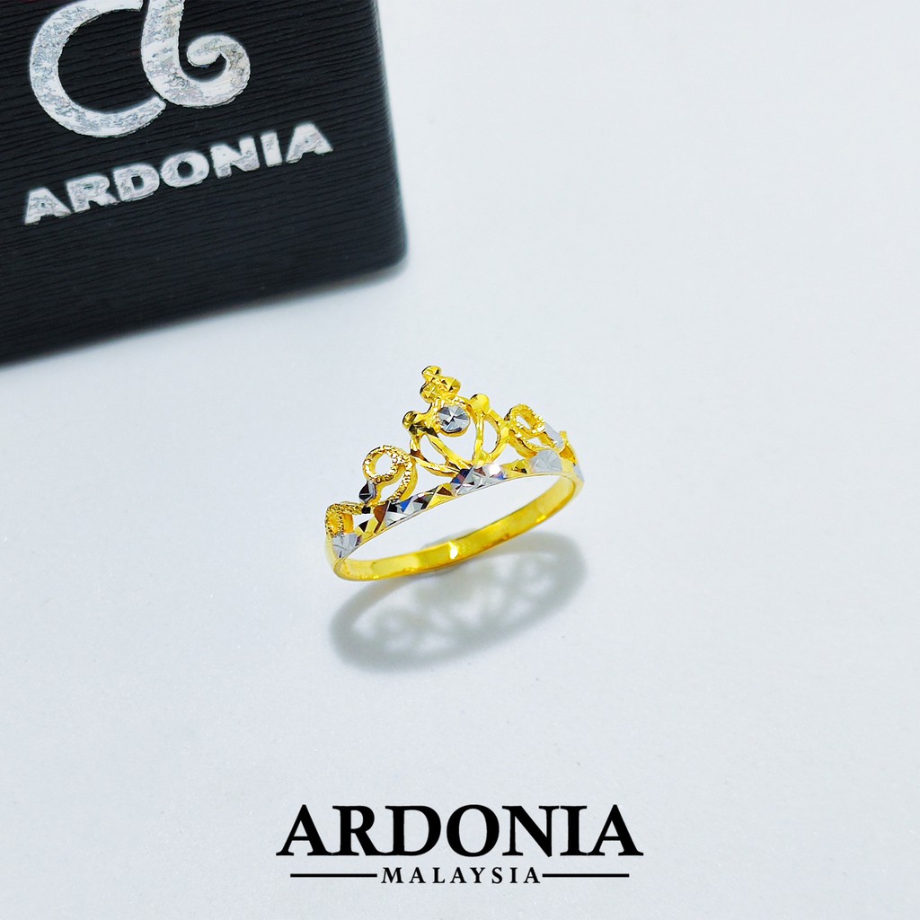 ARDONIA Cincin Crown Emas 375 (9K Gold / 375 Gold) | Shopee Malaysia