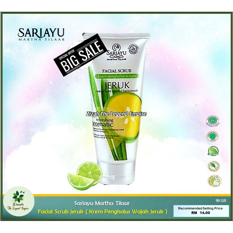 Sariayu Jeruk Facial Mask ( Krem Masker Jeruk ) 90gr | Shopee Malaysia
