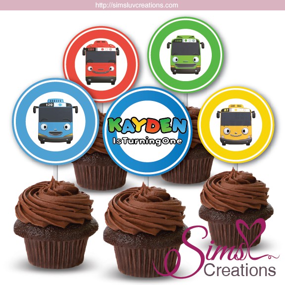 Tayo The Little Bus Cupcake Toppers (24's/set) | Shopee Malaysia