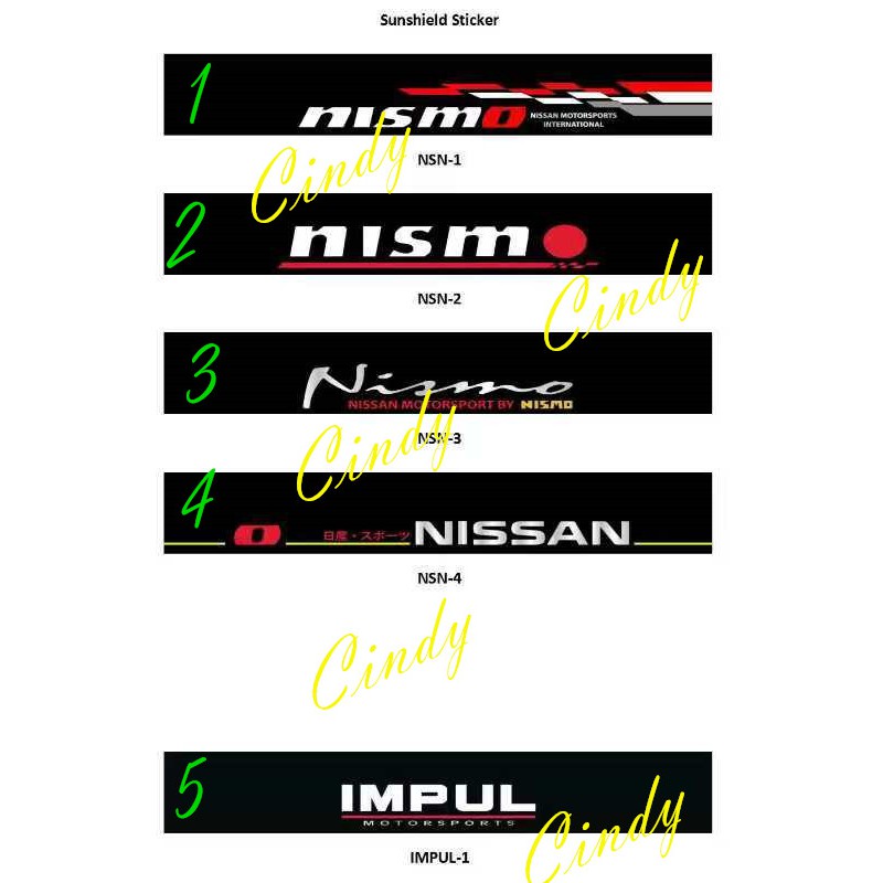 Front Windscreen Windshield Window Sticker nismo Nissan | Shopee Malaysia
