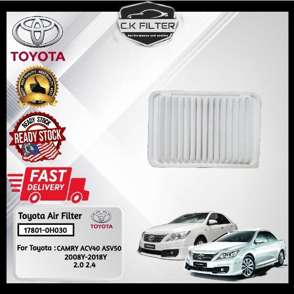 🔥🔥TOYOTA🔥🔥CAMRY(ACV 40, ASV50)2008Y-2018Y 2.0/2.4 AIR FILTER(17801 ...