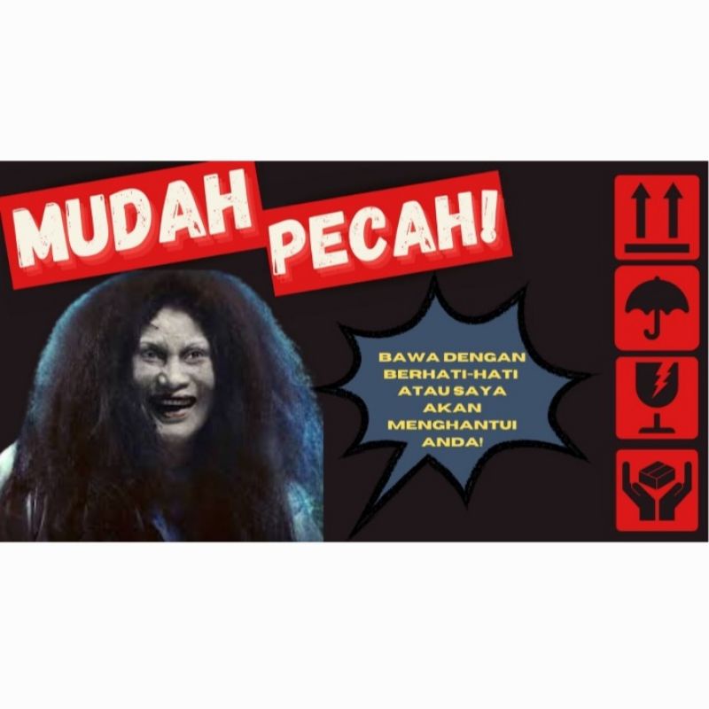 Fragile sticker/ Mudah pecah Sticker fragile label hantu kak limah ...