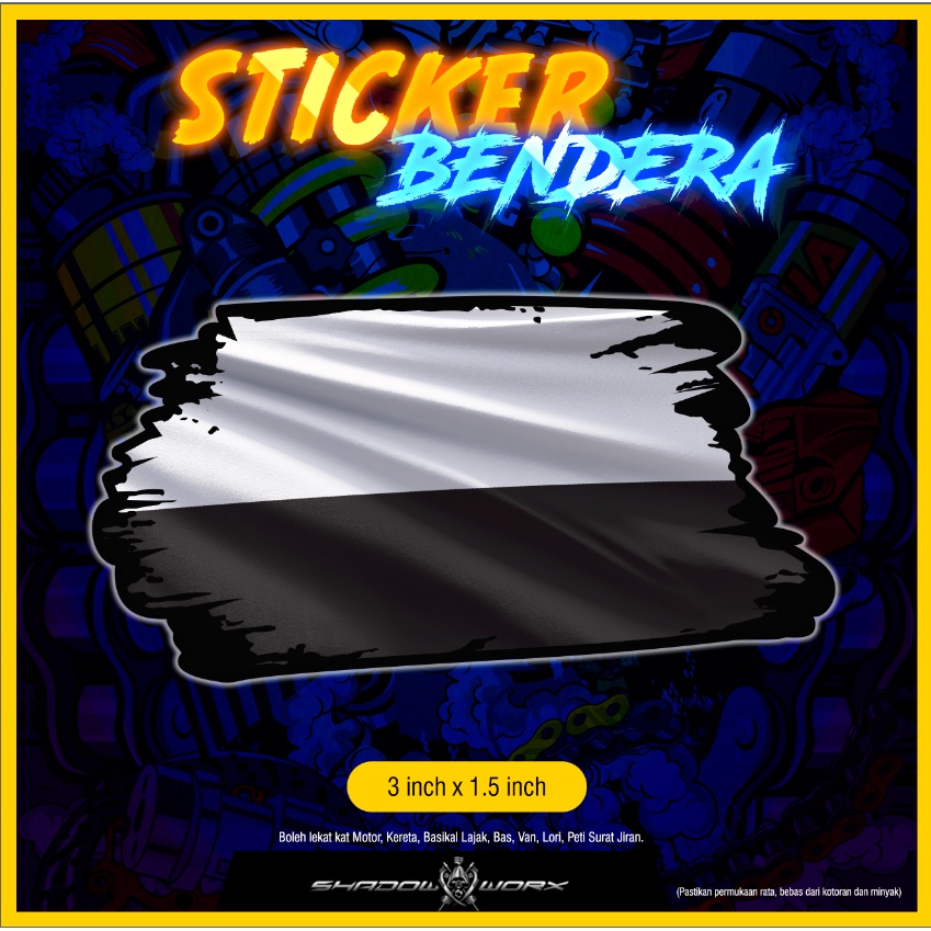 STICKER BENDERA / FLAG MALAYSIA STATE / NEGERI PAHANG PERAK TERENGGANU ...