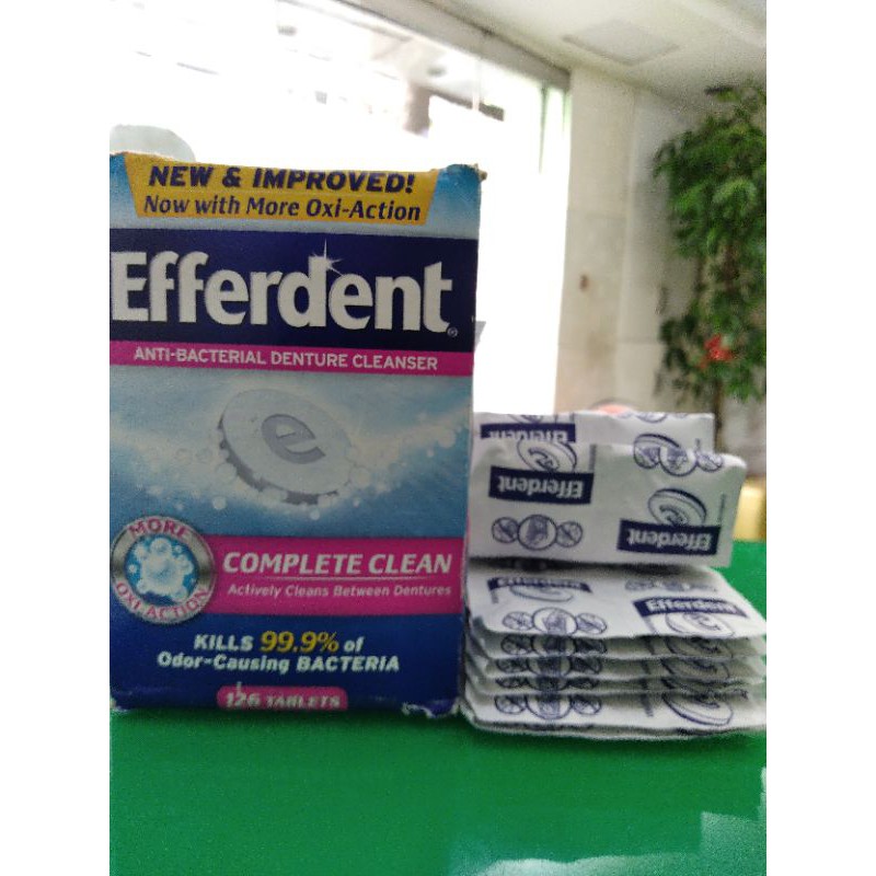 Efferdent Complete Clean Anti-Bacterial Denture Cleanser 5in1 Denture ...