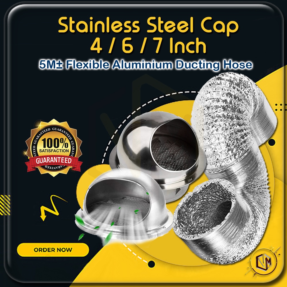 Stainless Steel Ducting Cap and Aluminium Ducting Hose Cooker Hood Duct ...
