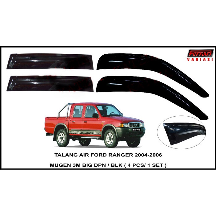 FORD RANGER CAR VISOR WATER GUTTER 2004-2006 FERRARI VARIATIONS ...