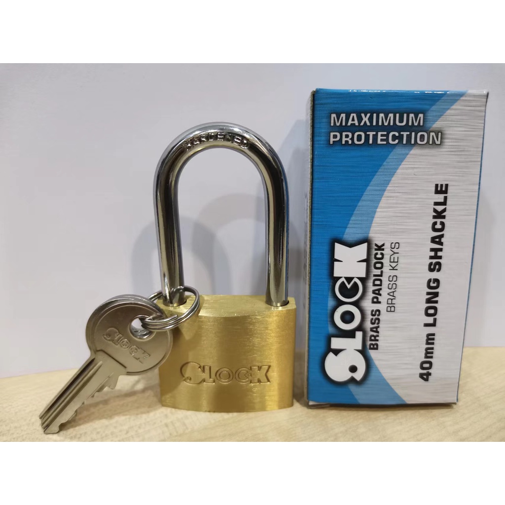 StopLock Stop Lock SLOCK LONG SHACKLE BRASS PADLOCK PAD LOCK 30MM 40MM 50MM ST GUCHI YALE TRI ...