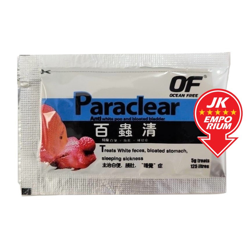 Ocean Free Paraclear 5g Anti White Poo & Bloated Bladder OF Para Clear ...