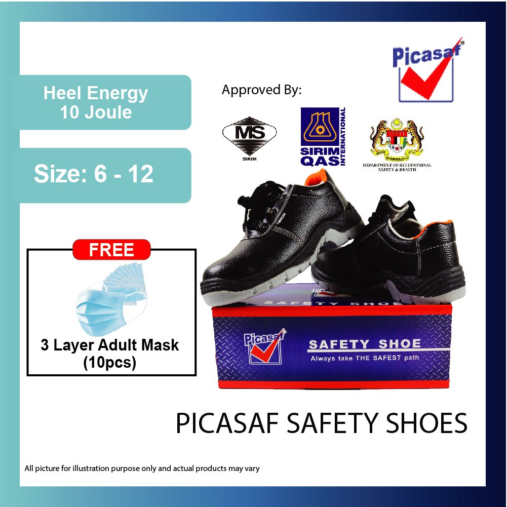 PICASAF SAFETY SHOE (SIZE: 6 - 12) | Shopee Malaysia