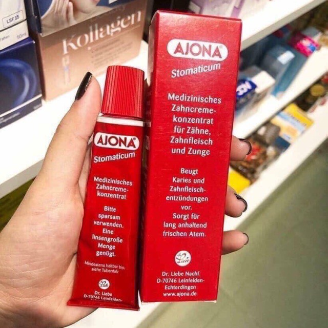 Ajona toothpaste 25ml removes tartar, protects teeth and gums, 5 times ...